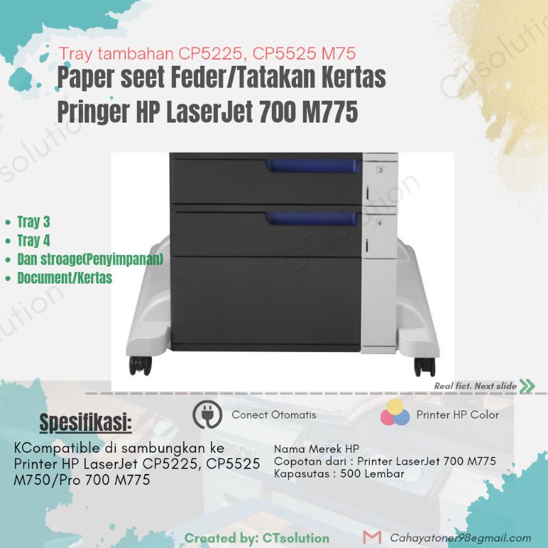 Jual Tray atau Tatakan kertas tambahan Printer CP5225 CP5525 M750 M775 | Shopee Indonesia