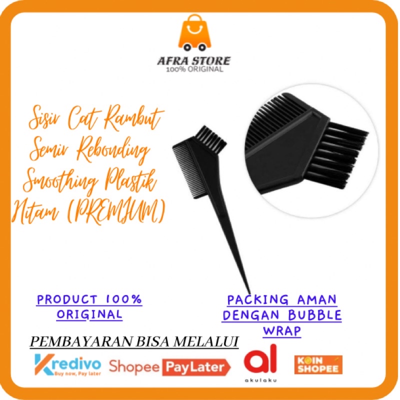 Jual Sisir Cat Rambut Semir Rebonding Smoothing Plastik Hitam (PREMIUM ...