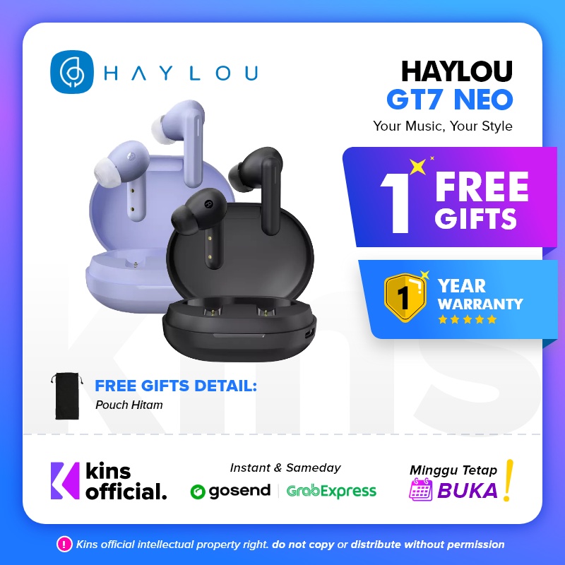 Jual HAYLOU GT7 TWS / HAYLOU GT7 NEO Headset Bluetooth Wireless Earbuds Gaming Mode With Mic ...