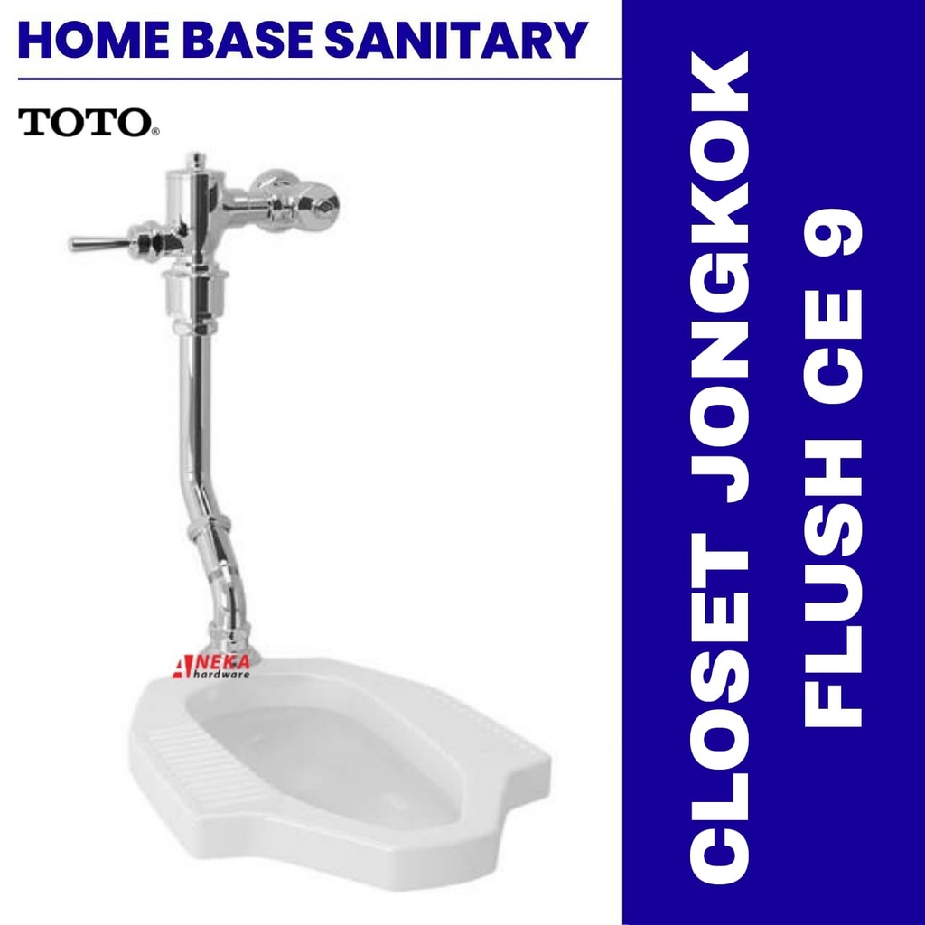 Jual Closet Jongkok TOTO CE9 Complete Set Flush Valve / Kloset Jongkok | Shopee Indonesia