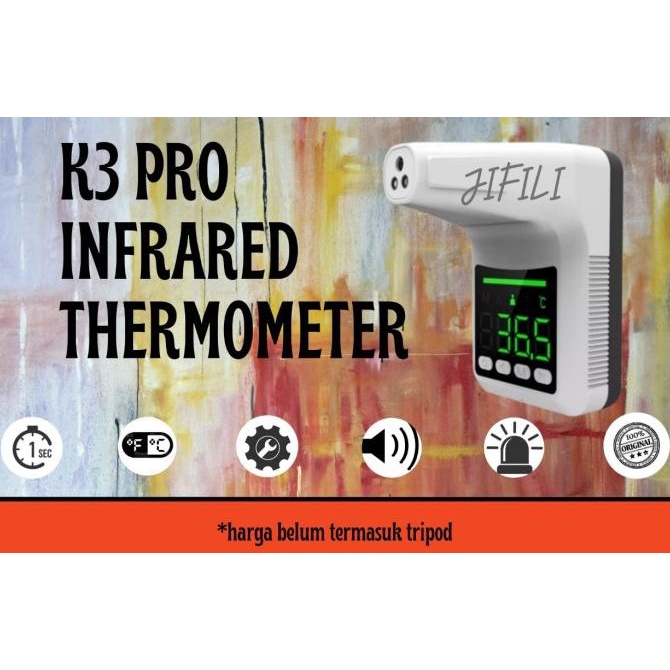 Jual Promo k3 Pro Thermometer Infrared Digital Forehead Dinding Tripod ...