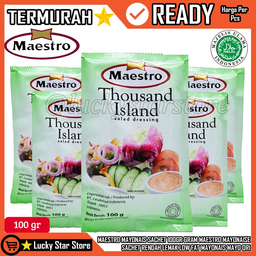 Jual MAESTRO MAYONAISE MAYONAIS MAYONES SACHET SASET RENDAH LEMAK LOW ...