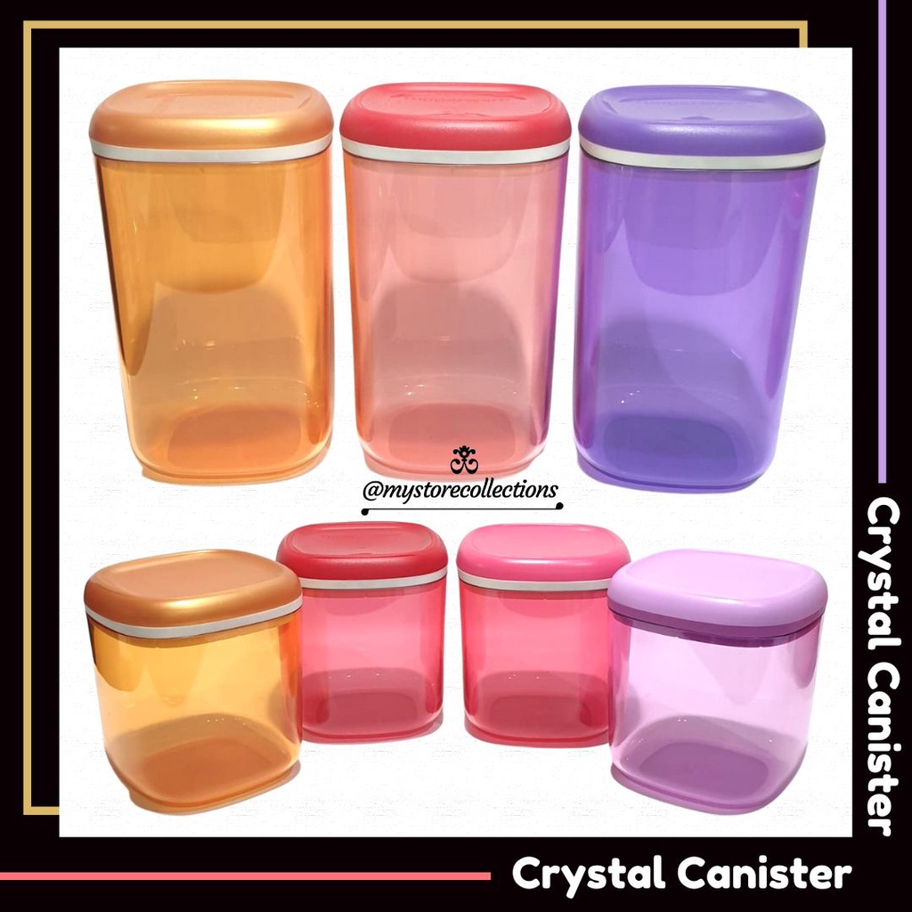 Jual Crystal Canister Gold / Ungu / Merah / pink ( Toples ) Tupwr | Shopee Indonesia