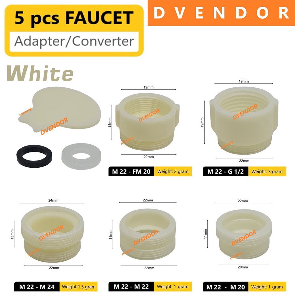 Jual SAMBUNGAN KRAN ADAPTER DRAT DALAM SOK LUAR 5pcs KERAN SOKET ...