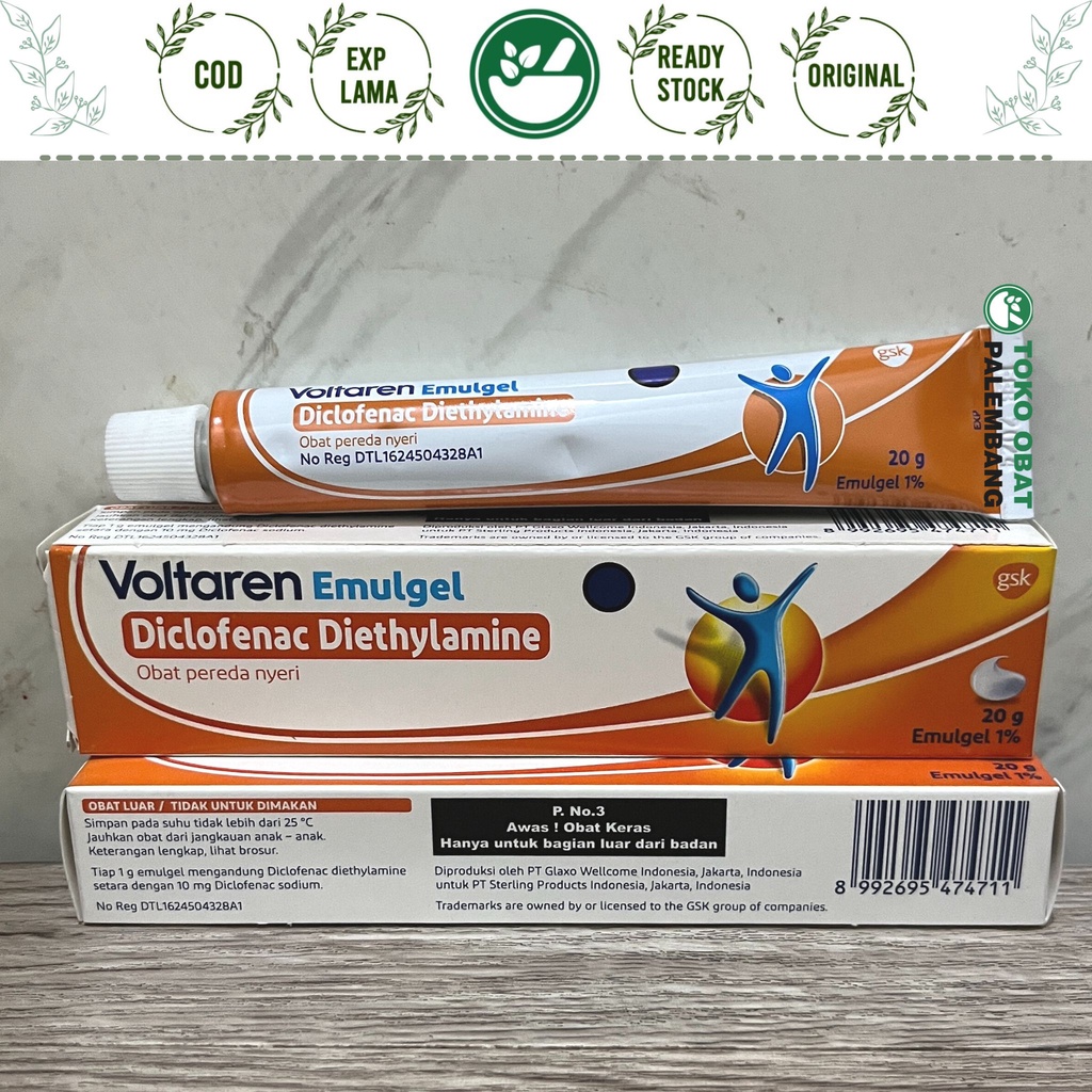 Jual VOLTAREN EMULGEL 20GRAM DICLOFENAC SODIUM TERKILIR SENDI TENDON KESELEO | Shopee Indonesia