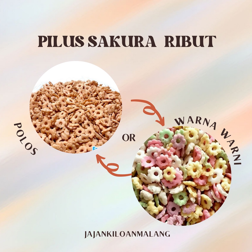 Jual SNACK KILOAN CEMILAN SAKURA RIBUT PILUS SAKURA REPACK ORI MURAH ...