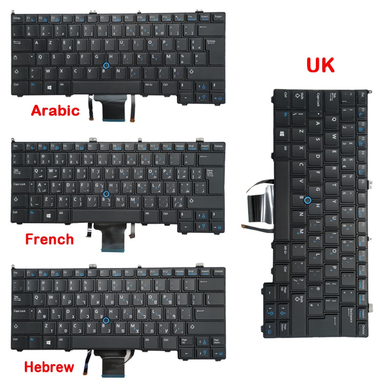 Jual PREORDER New Laptop Arabic/French/UK/Hebrew Keyboard For Dell ...