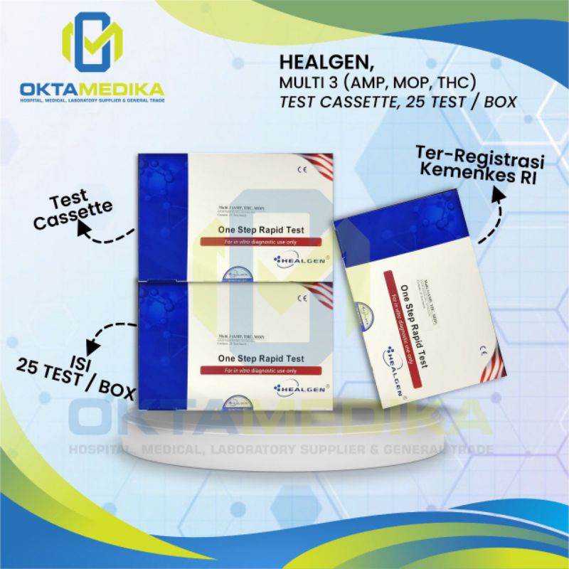 Jual HEALGEN, MULTI 3 PANEL TEST CASSETTE 25 TEST | Shopee Indonesia