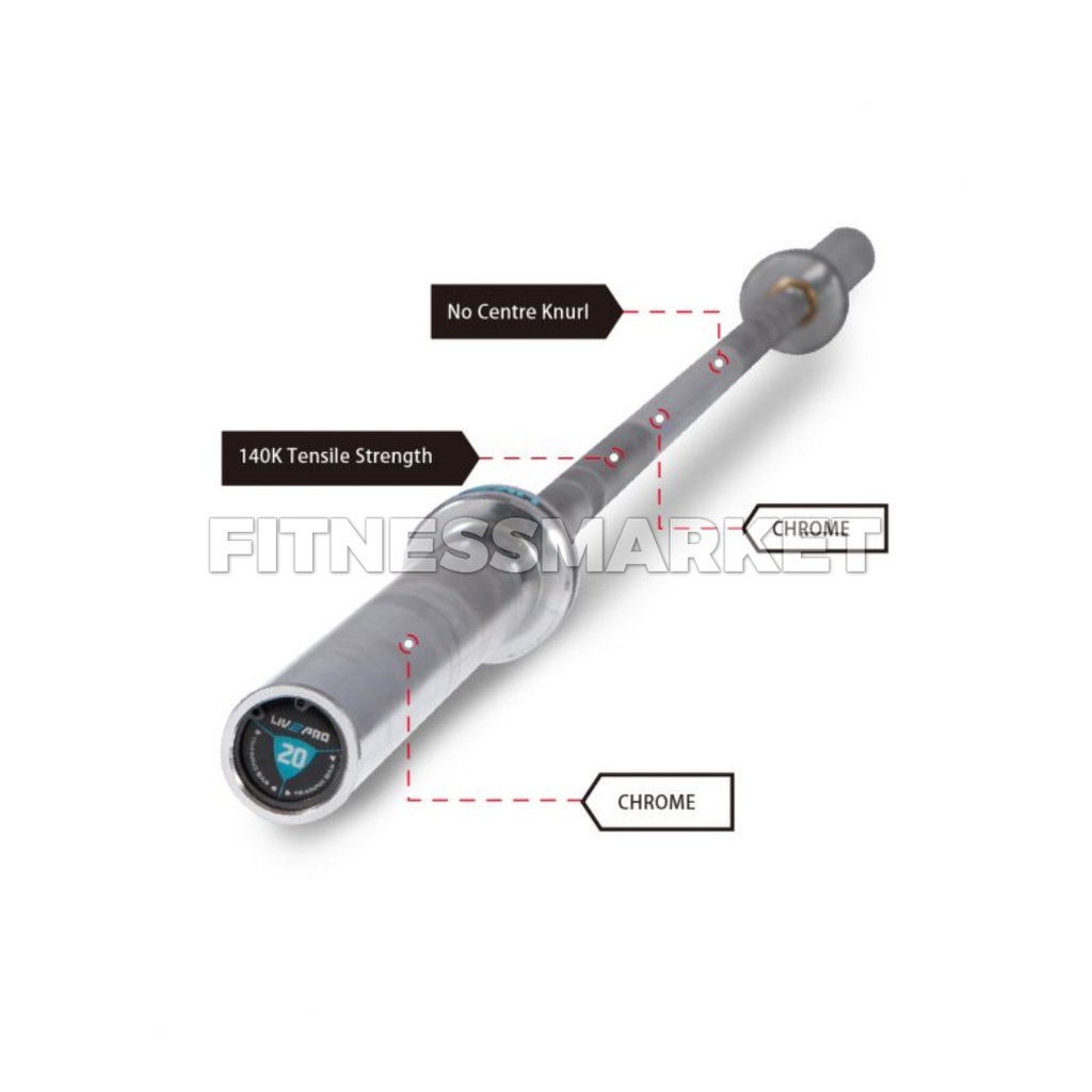 Jual Livepro Olympic Men Elite Weightlifting Bar Stick Bar Long Bar ...