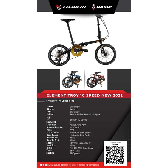 Jual Element Troy 10 Speed New 2022 | Shopee Indonesia