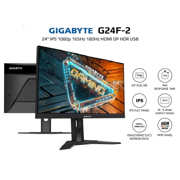 Jual Gigabyte G24F 2 180Hz Gaming SS IPS FHD 1ms HDMI DP USB3.2 G24F2 ...