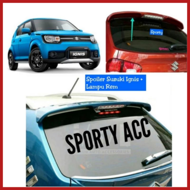 Jual Spoiler Sayap Mobil Ignis + Lampu | Shopee Indonesia