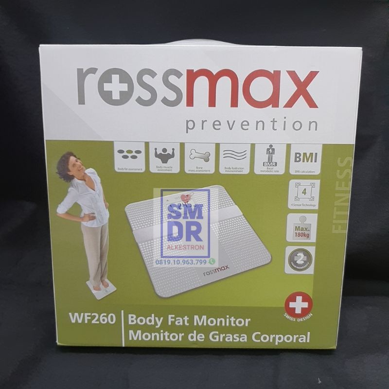 Jual Rossmax Body Fat WF260 timbangan badan digital komplit BMI/ BMR ...