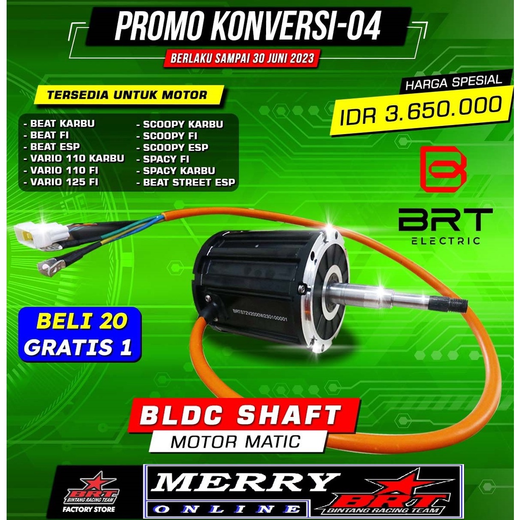 Jual Dinamo BLDC / GEAR Matic 2KW 2000 Watt 72 Volt Motor Listrik BRT | Shopee Indonesia