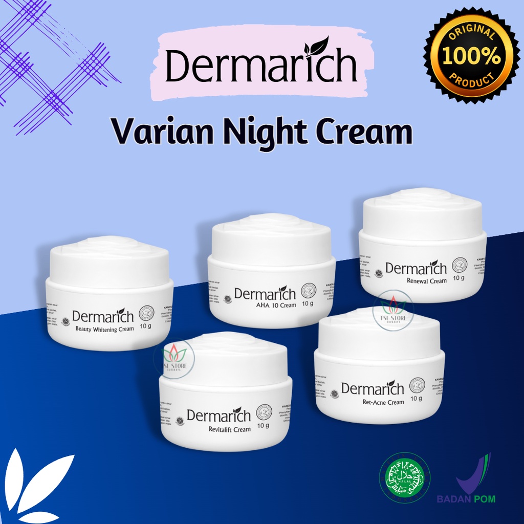 Jual Dermarich Night Cream - Krim malam Dermarich - Renewal - Ret Acne ...