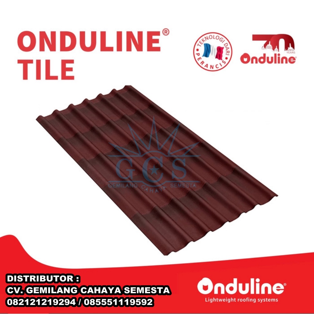 Jual Onduline Tile - Red 3D / Atap Bitumen / Genteng Aspal | Shopee ...