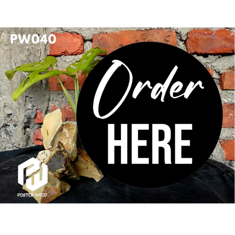 Jual Tulisan order here walldecor hiasan dinding wall sign | Shopee ...
