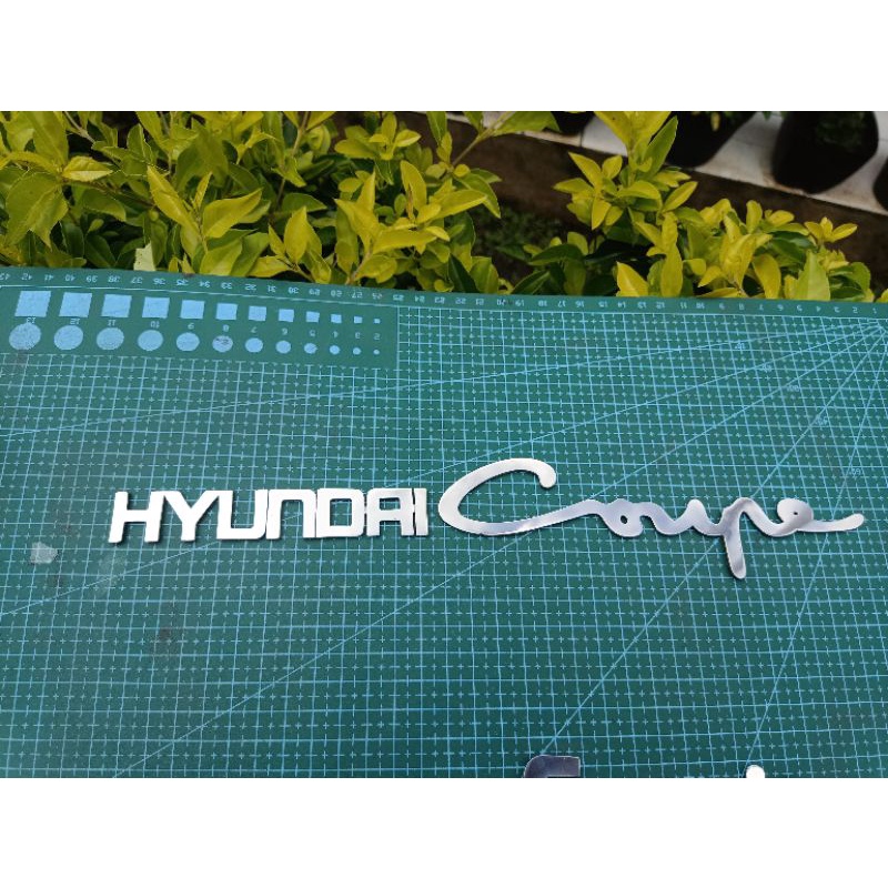 Jual Emblem Mobil hyundai coupe custom stainless | Shopee Indonesia