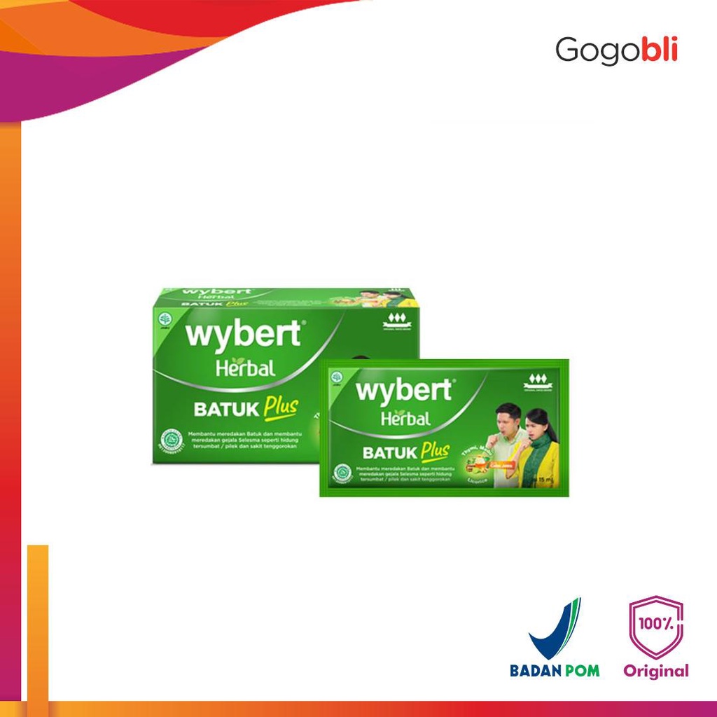 Jual Wybert Herbal Batuk Plus Box (5 Sachet @ 15ml) | Shopee Indonesia
