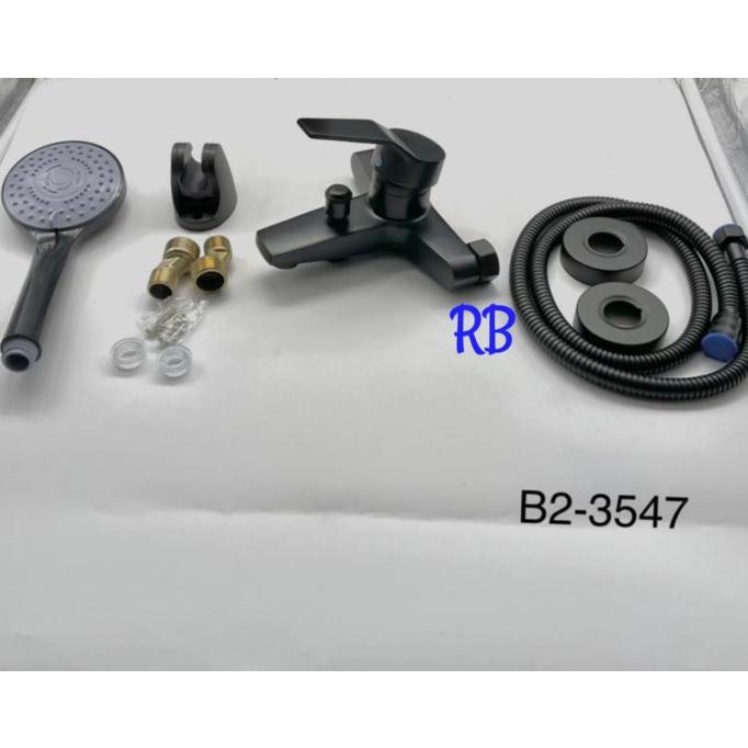 Jual Kran Bathub Hitam Panas Dingin + Shower Keran Mixer - Shower Mandi ...