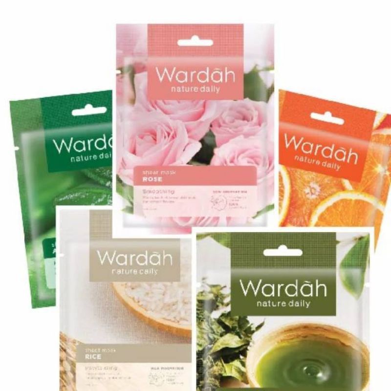 Jual Wardah Nature Daily Sheet Mask (Masker Wajah Exp 11/2024) | Shopee ...
