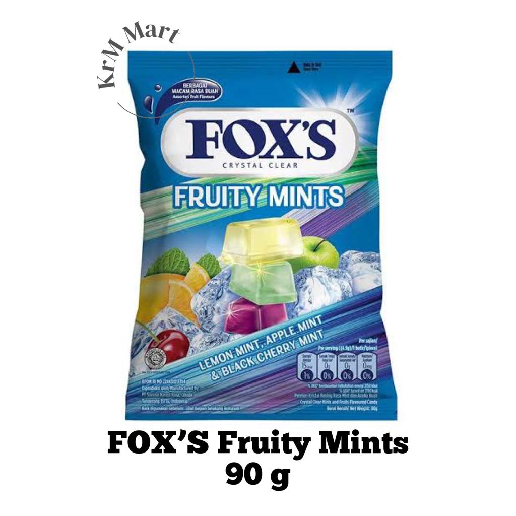 Jual Permen FOX Fruity Mints 90 gr 1 bungkus fox's kristal bening rasa ...