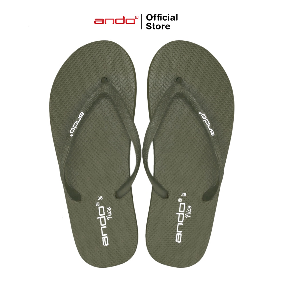Jual Ando Official Sandal Jepit Nice Wanita Dewasa - Olive | Shopee ...