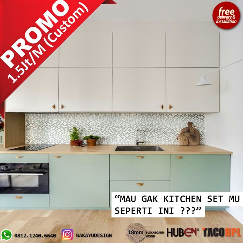 Jual Kitchen Set HPL Minimalis Modern | Shopee Indonesia