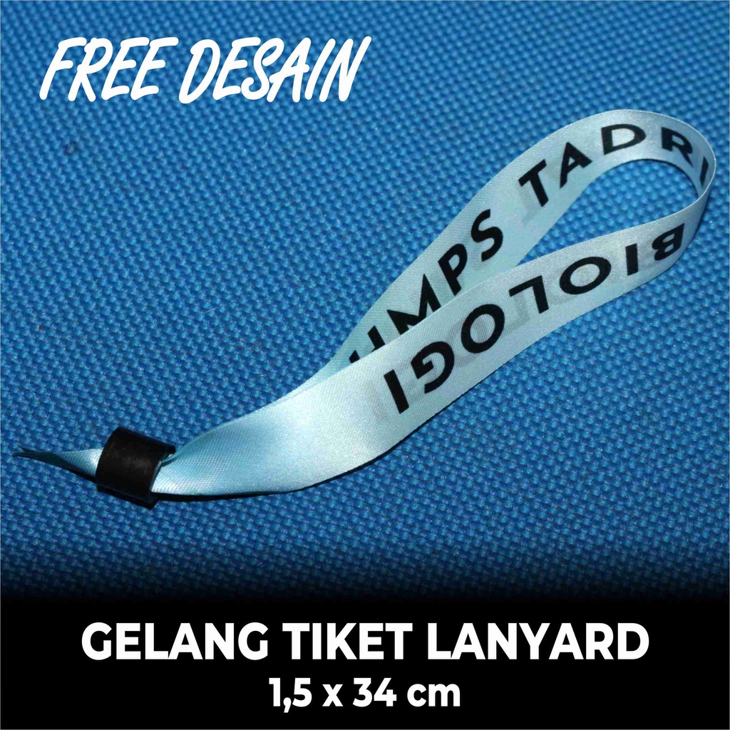 Jual GELANG EVENT / GELANG TIKET LANYARD BAHAN SATIN 1 SISI CUSTOM ...