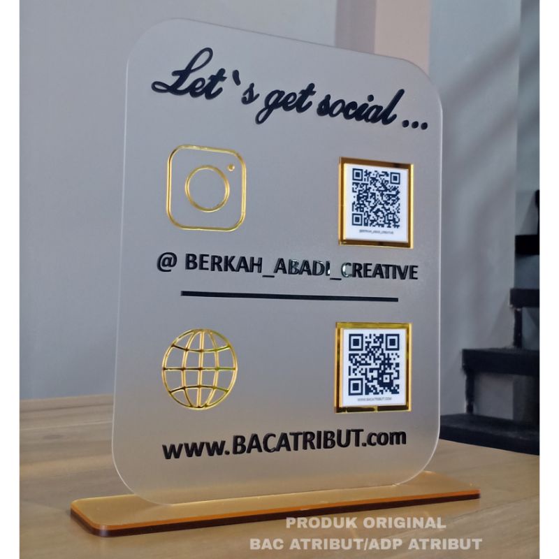 Jual QR Code sign Akrilik Plakat Meja Aesthetic | Shopee Indonesia