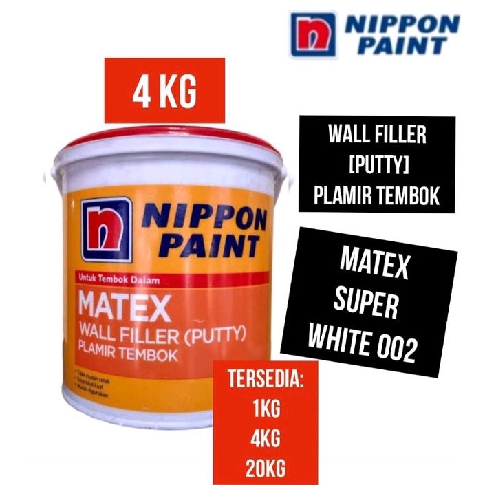Jual Dempul Matex Plamir Matex 4 kg Super White Wall Putty Matex 4kg ...