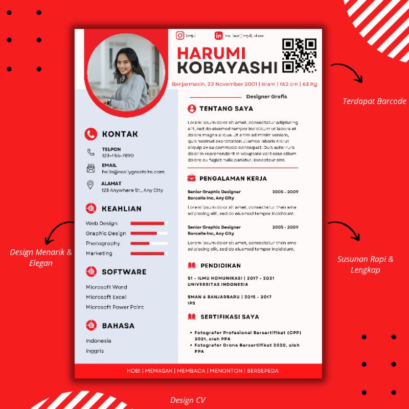 Jual JASA PEMBUATAN CV PROFESIONAL, SURAT LAMARAN KERJA & TEMPLATE CV ...