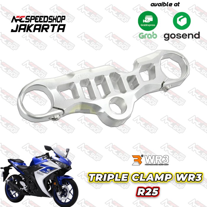 Jual Triple Clamp / Segitiga Stang Wr3 Yamaha R25 Silver #Original ...