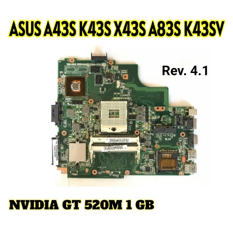 Jual Motherboard Mainboard Mobo Asus A43S K43S X43S K43SV HM65 NVIDIA ...