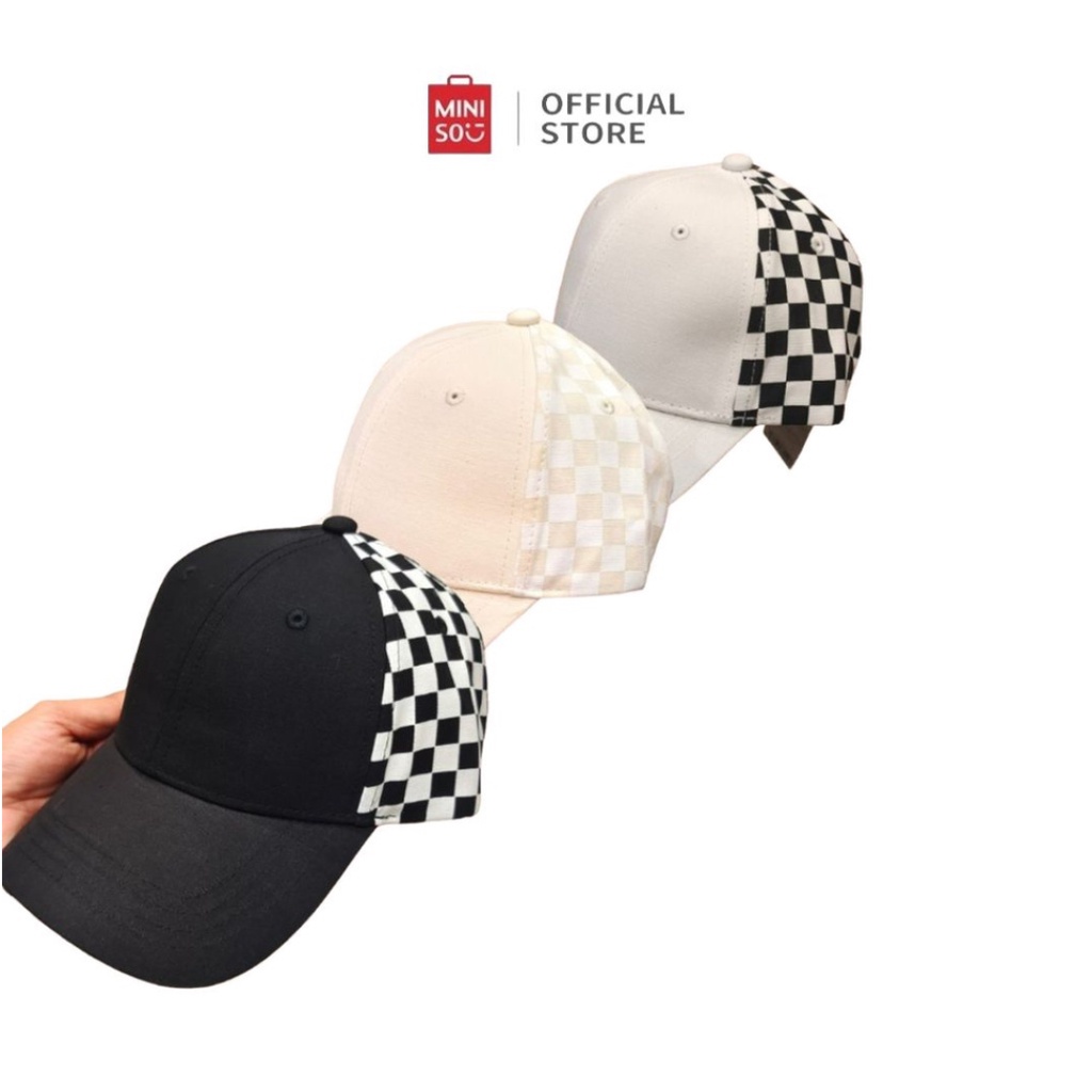 Jual MINISO CHECKERBOARD BASEBALL CAP I TOPI BASEBALL I TOPI MINISO ...