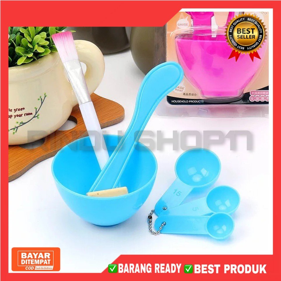 Jual MANGKOK MANGKUK MASKER 6 IN 1 SENDOK MASK BOWL MAKE UP PLUS KUAS ...