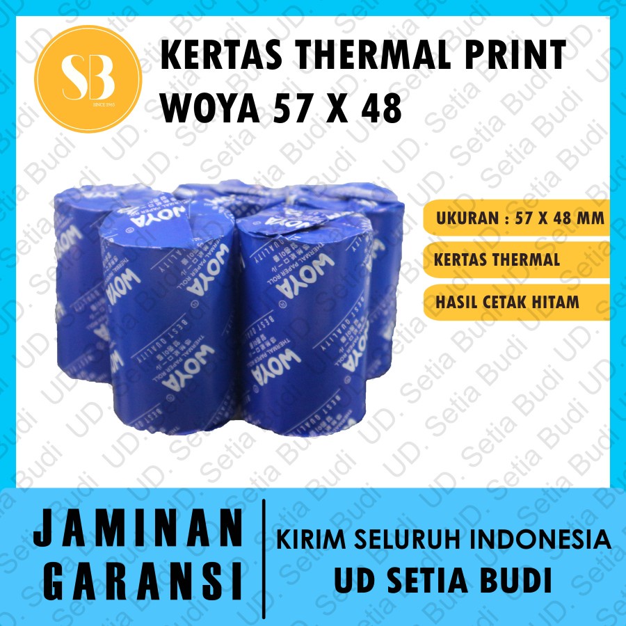 Jual Kertas Thermal Ukuran 57 x 48 mm Woya | Shopee Indonesia