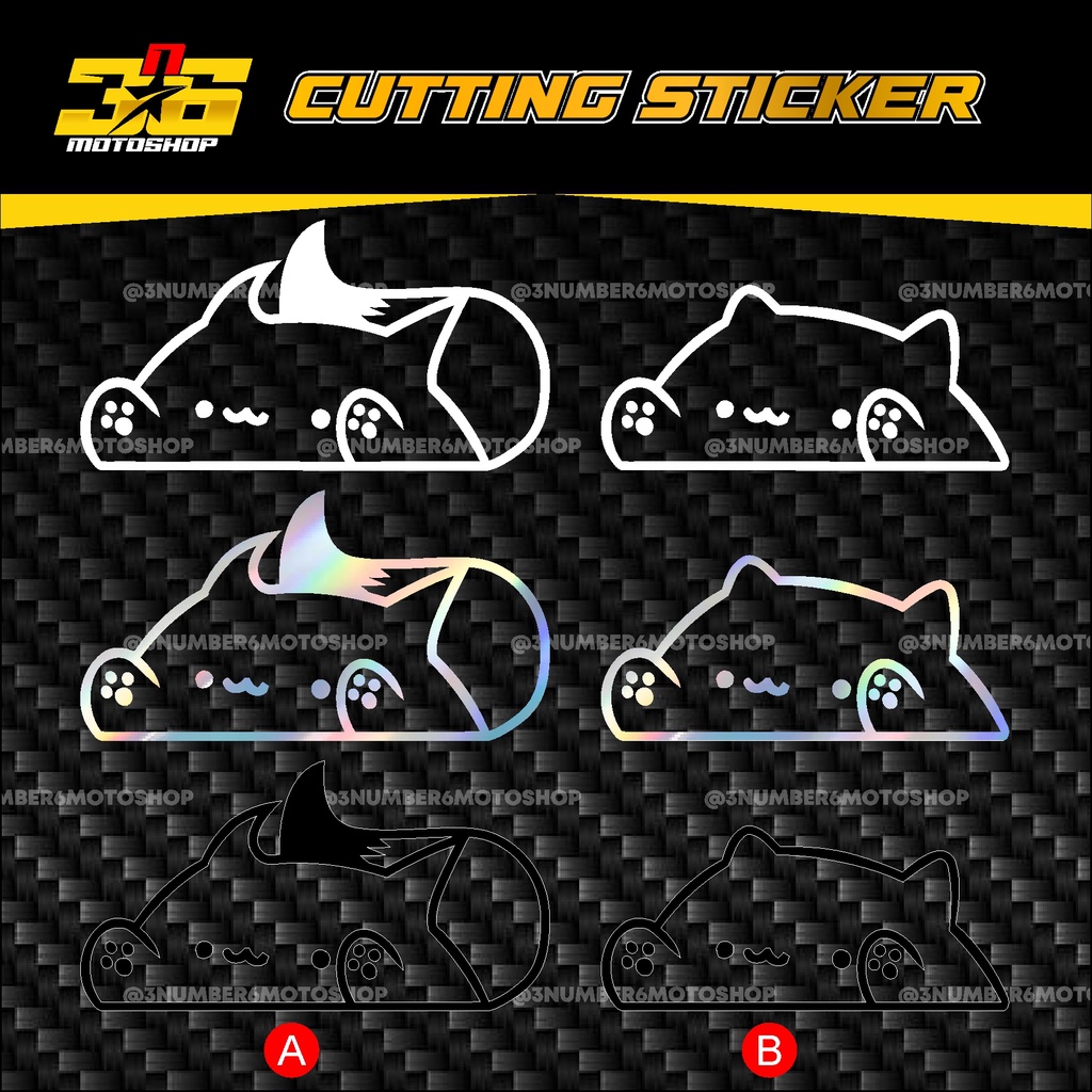 Jual STICKER BONGO CAT CUTTING | STIKER MOTOR HELM 3n6 | Shopee Indonesia