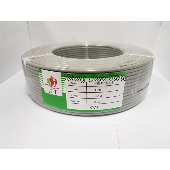 Jual KABEL INTERCOM ISI 4 WARNA (100 METER) KABEL SERAT TUNGGAL HT ...