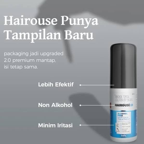 Jual HAIROUSE MX MINOXIDIL 5% INDIA NON ALCOHOL not Rogaine Tugain ...