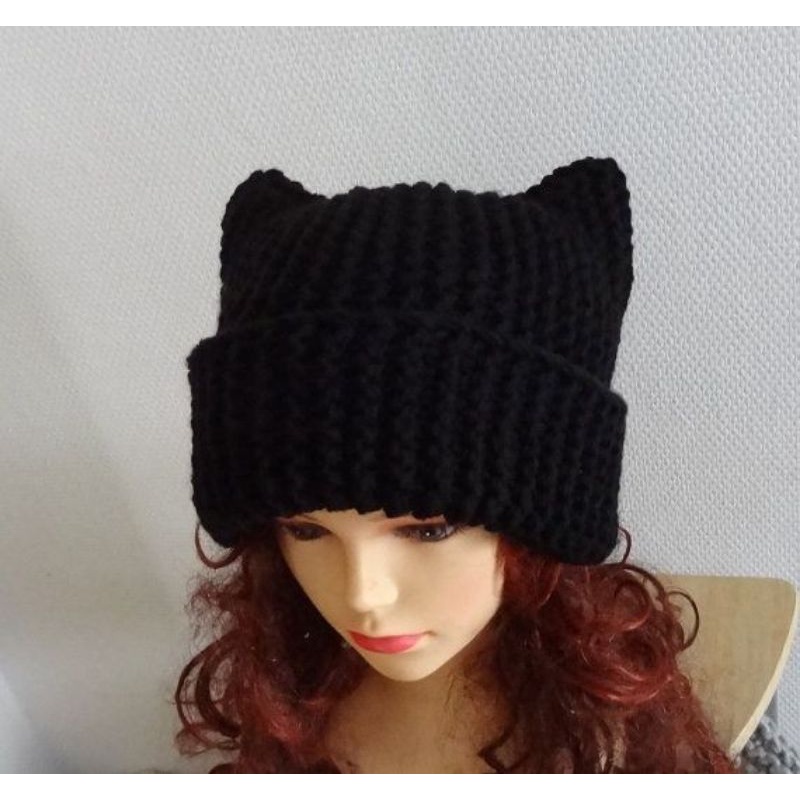 Jual HANDMADE NEW JEANS KITTY BEANIE CAT EAR BUCKET HAT/TOPI KELINCI ...