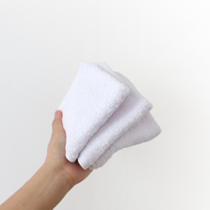 Jual Hand Towel | Handuk Kecil Putih 25x25 cm | Shopee Indonesia