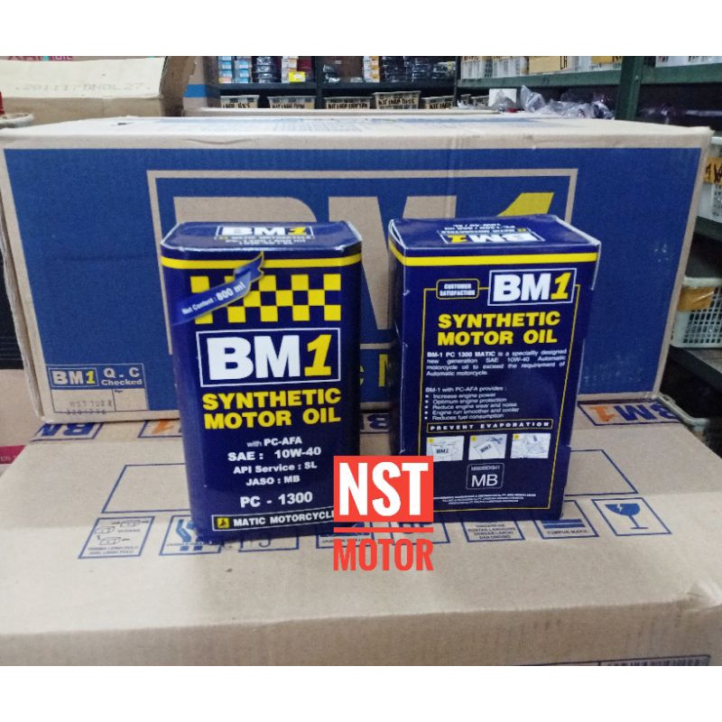 Jual Oli BM1 Matic PC 1300 10W 40 Synthetic 800 ML Sae Api SL Original ...