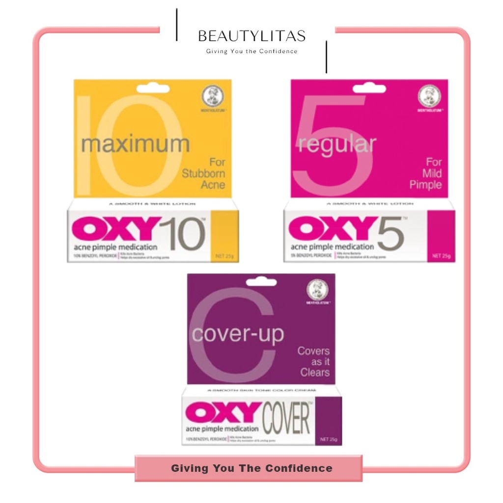 Jual OXY 5/10/COVER Acne Pimple Medication Obat Jerawat | Shopee Indonesia