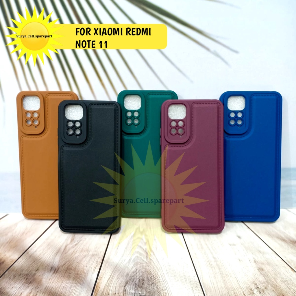 Jual Case Square Leather Pro Xiaomi RedmI Note 11 Note 11 Pro Redmi A1 ...