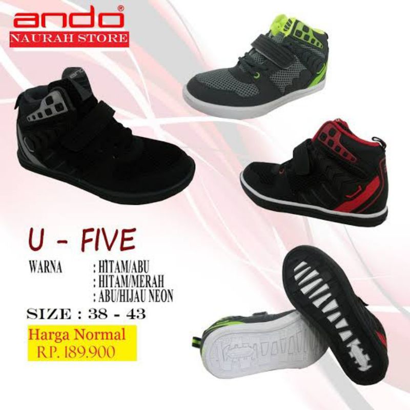 Jual SEPATU ANDO QUATRO / U-FIVE - SEPATU ANDO BOOT - SEPATU SEKOLAH ...