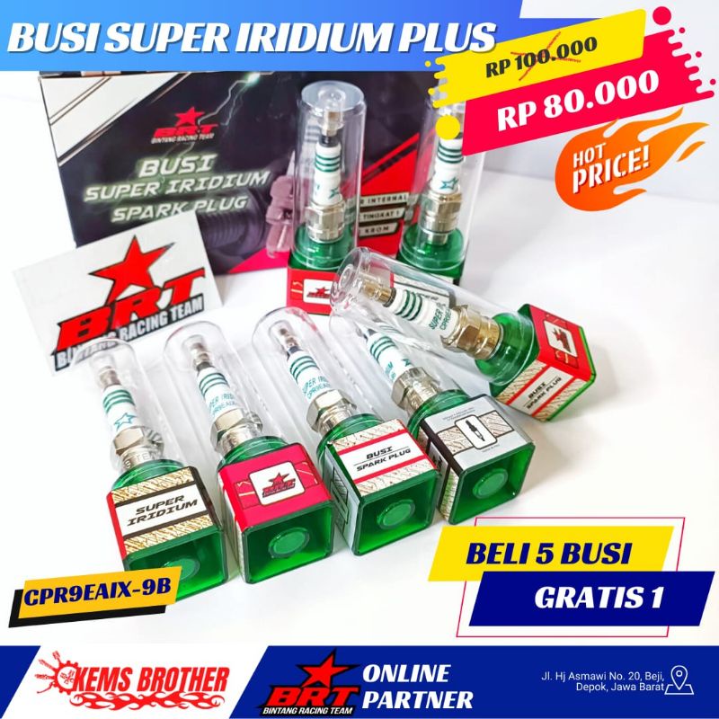 Jual BUSI RACING IRIDIUM ORIGINAL BRT NMAX CRF AEROX VIXION SONIC VARIO MIO M3 XMAX JUPITER ...