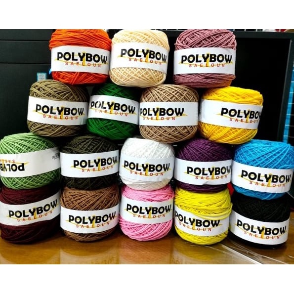 Jual Benang Rajut Polybow Warna | 100% Polyester | Perlengkapan Rajut ...