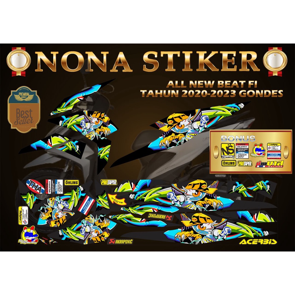 Jual STIKER STRIPING DECAL BEAT FI ALL NEW/ESP/STREET TAHUN 2020-2023 ...