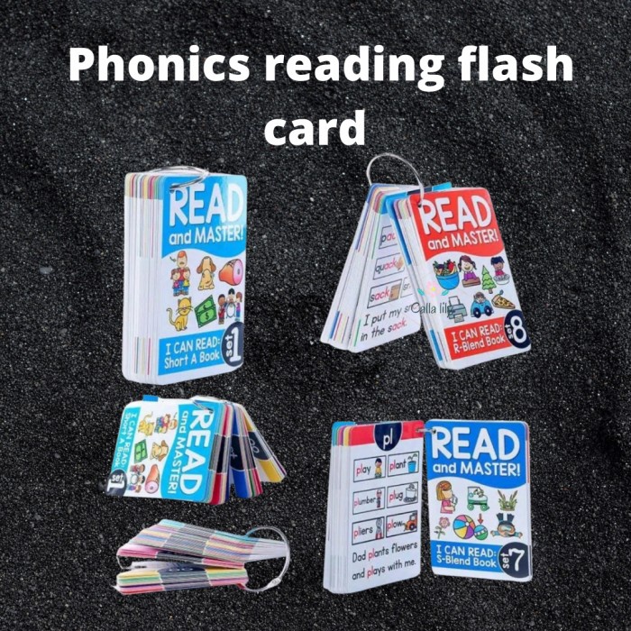 Jual phonics reading flash card belajar membaca 67 kartu pintar ready ...